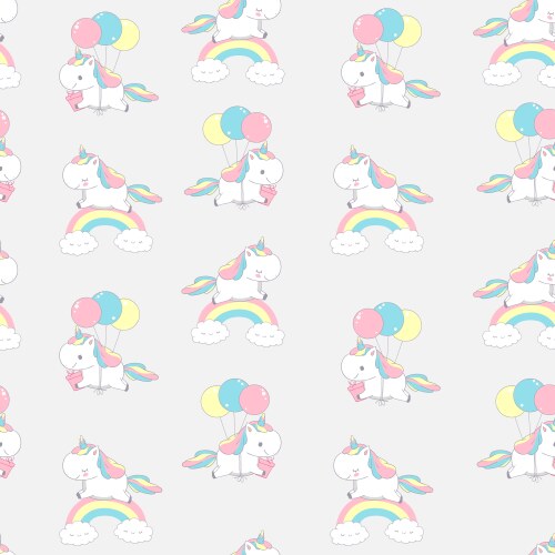 Unicorn dream big rainbow magic poster design Vector Image