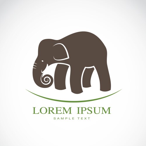 Elephant logo design Royalty Free Vector Image