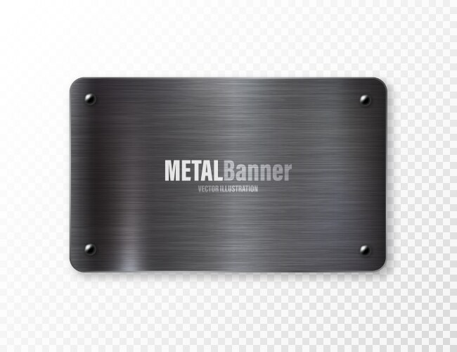Metal gold banners set realistic Royalty Free Vector Image