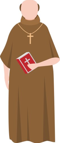 Catholic church priest garment 3d realistic Vector Image