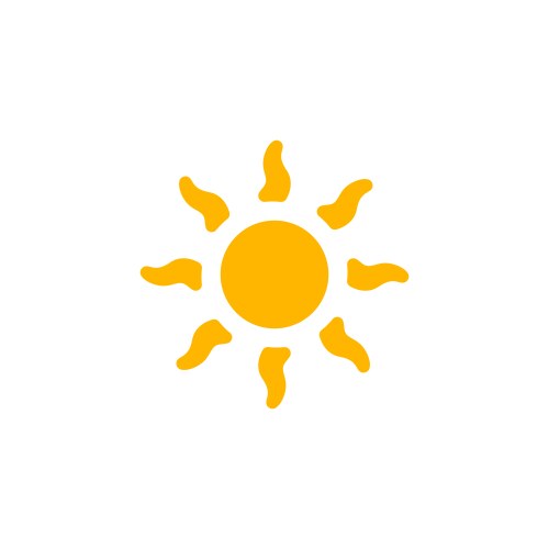 Hot sun logo with wavy rays like scandinavian – Royalty-Free Vector ...