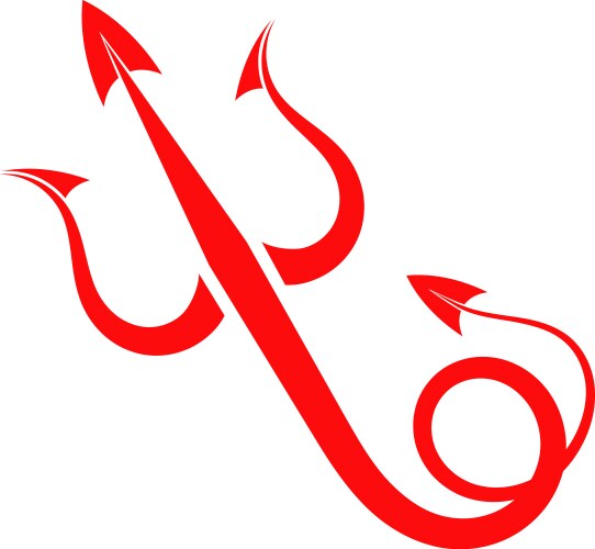 Devil tail stylized icon Royalty Free Vector Image