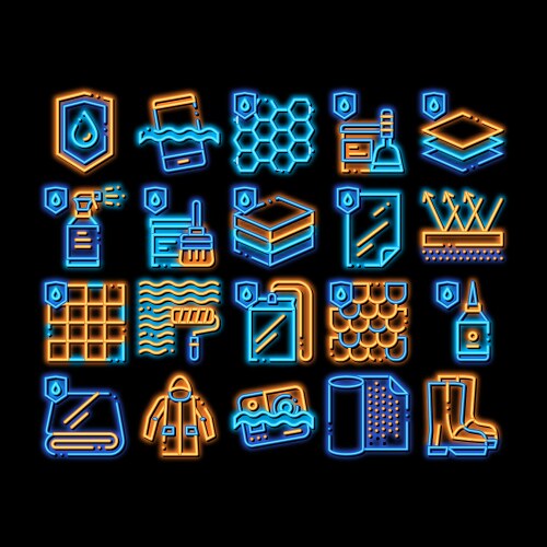 Cyber game neon icons Royalty Free Vector Image