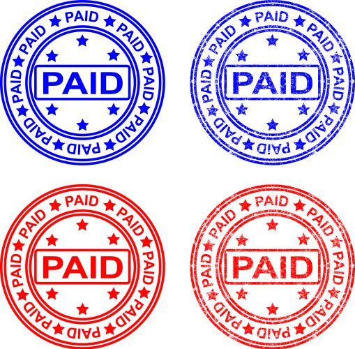 Paid Stamp Blue Vector Images (over 520)