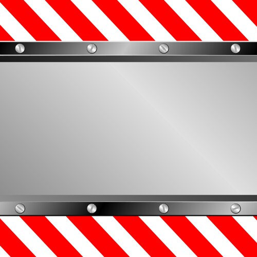 Red and white blank warning sign template Vector Image