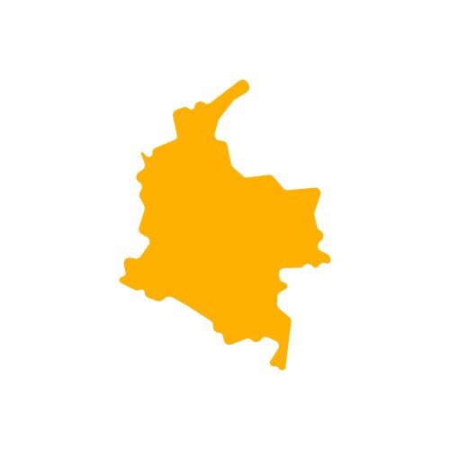 Colombia country map logo icon clipart Royalty Free Vector