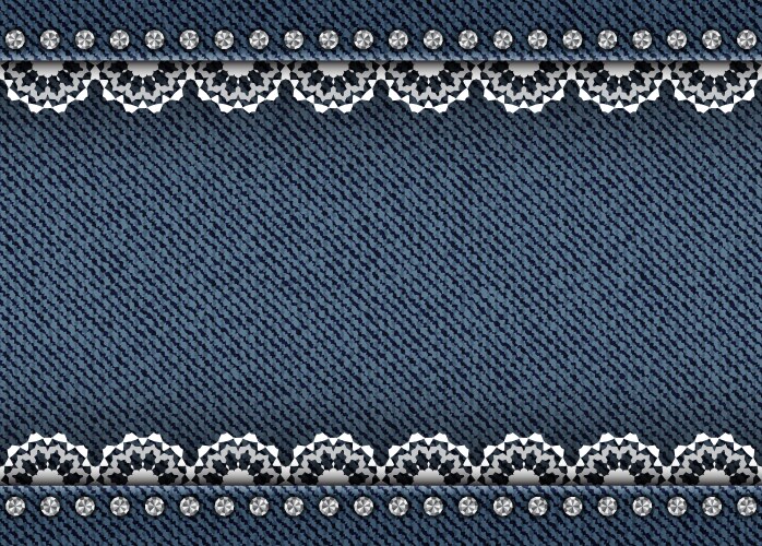 Jeans stripe with spangles Royalty Free Vector Image