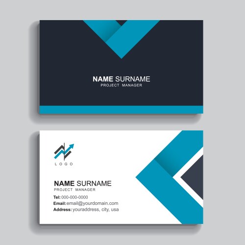 Business card letter Royalty Free Vector Image