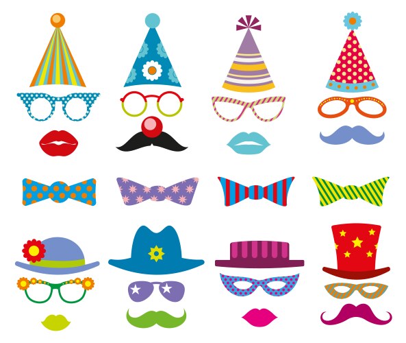 Party caps colorful cartoon birthday and carnival Vector Image