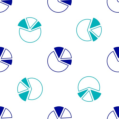 Blue data analysis icon isolated seamless pattern Vector Image