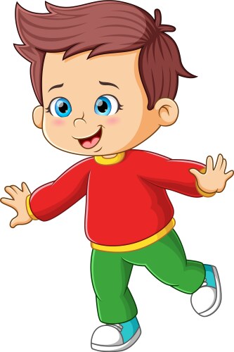 Cute little boy looking up Royalty Free Vector Image