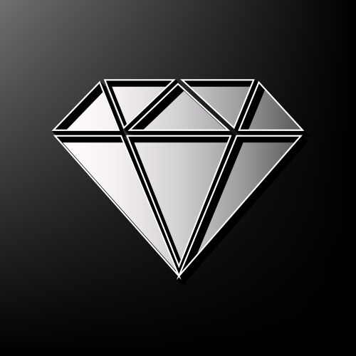 Share sign gray 3d printed Royalty Free Vector Image