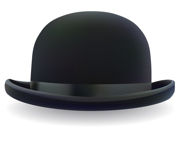 Red bowler hat Royalty Free Vector Image - VectorStock
