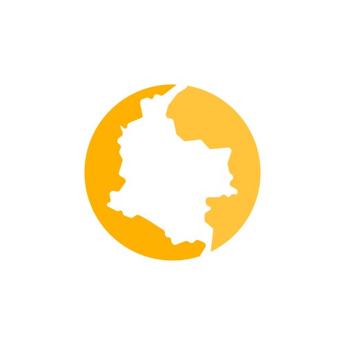 Colombia country map logo icon clipart Royalty Free Vector