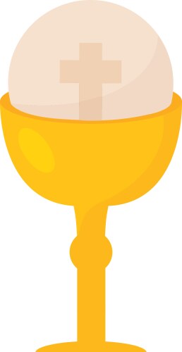 Isolated christian hostia Royalty Free Vector Image