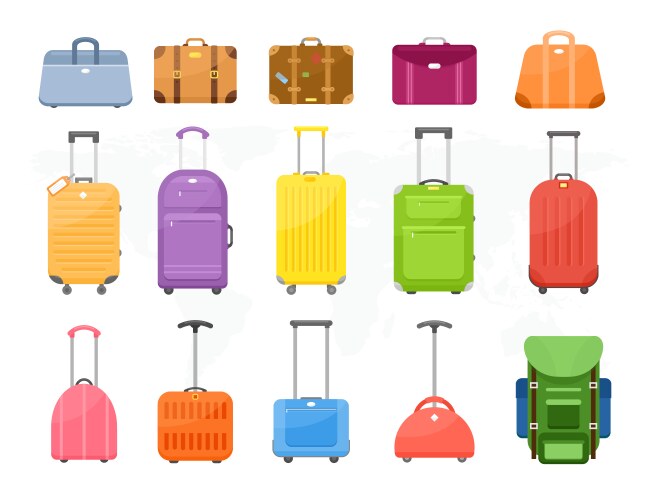 Baggage suitcase handle travel bag luggage Vector Image