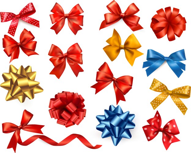 Ribbon bows Royalty Free Vector Image - VectorStock