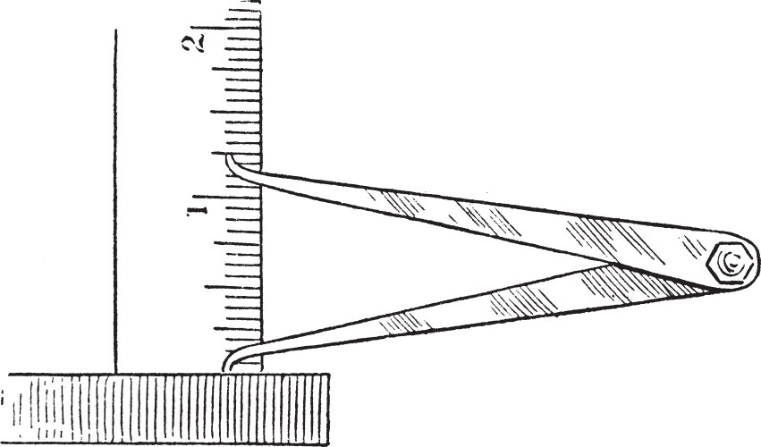 Caliper outline drawing Royalty Free Vector Image
