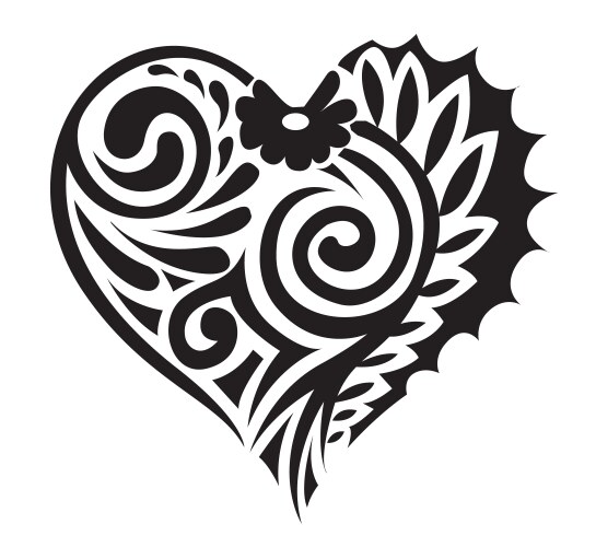 Tattoo heart Royalty Free Vector Image - VectorStock