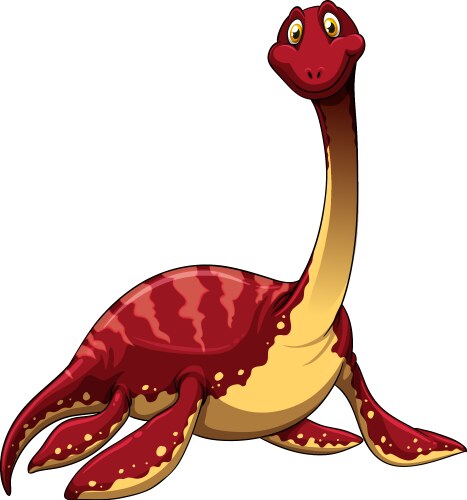 Cartoon doedicurus dinosaur isolated character Vector Image