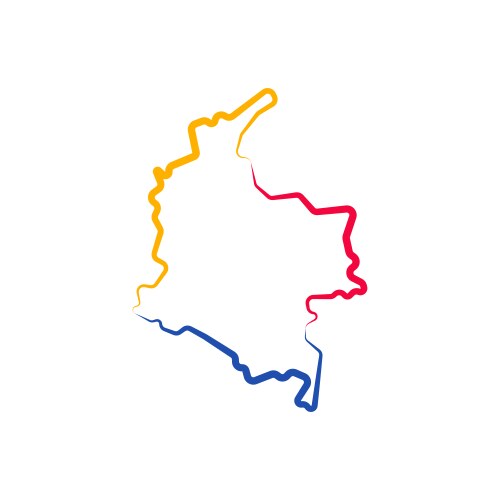 Colombia country map logo icon clipart Royalty Free Vector