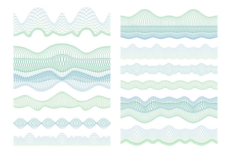 Currency pattern seamless guilloche borders Vector Image