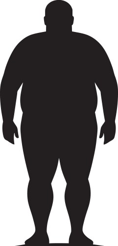 Obesity odyssey human logo for wellness Royalty Free Vector