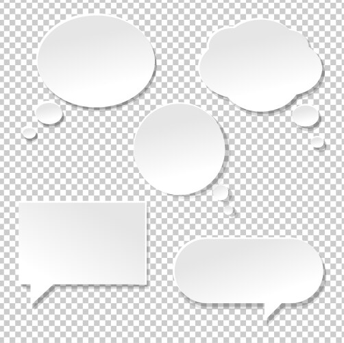 Retro speech bubble with transparent background Vector Image