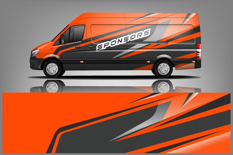 Racing Stripe Van Wrap Royalty Free Vector Image