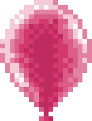 Hot air balloon pixel art design – Royalty-Free Vector | VectorStock