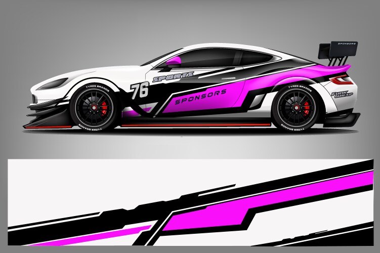 Racing car decals sport vehicle vinyl stickers Vector Image