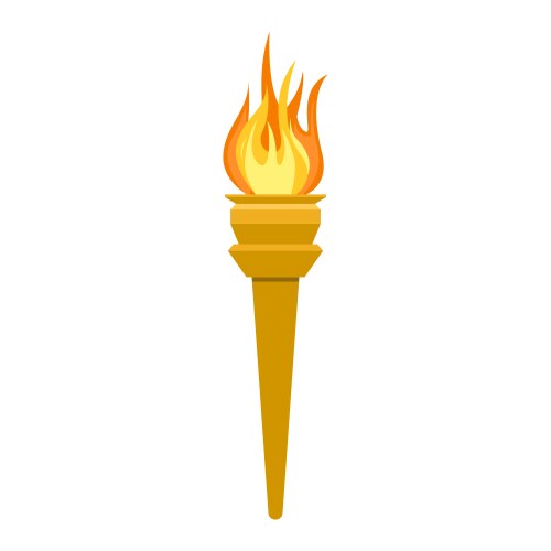 Flaming torch Royalty Free Vector Image - VectorStock