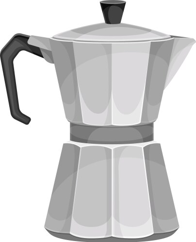 Cup percolator pot coffee cartoon Royalty Free Vector Image