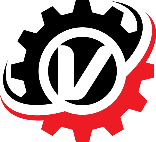 Engineering automotive logo icon design Royalty Free Vector