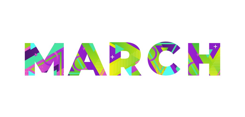 March Word Vector Images (over 3,000)