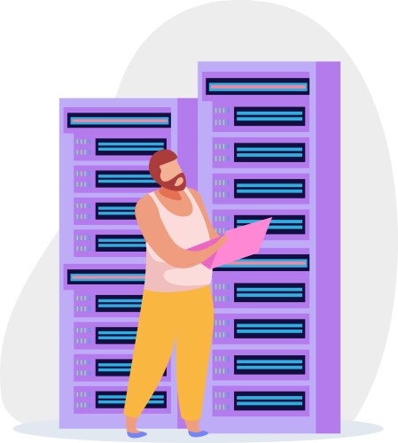 System administrator server maintain support Vector Image System administrator server maintain support Vector Image