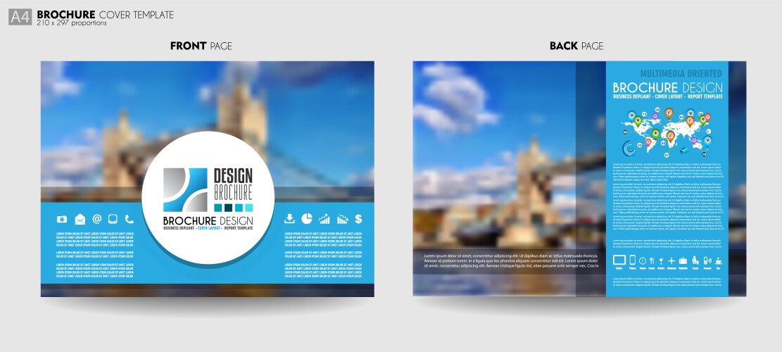 Business leaflet brochure flyer template design Vector Image
