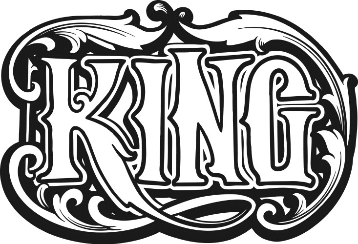 King Word Calligraphy Vector Images (over 290)