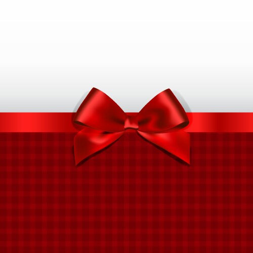 Red background with bow Royalty Free Vector Image