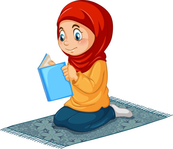 Muslim Girl Reading Vector Images (over 620)