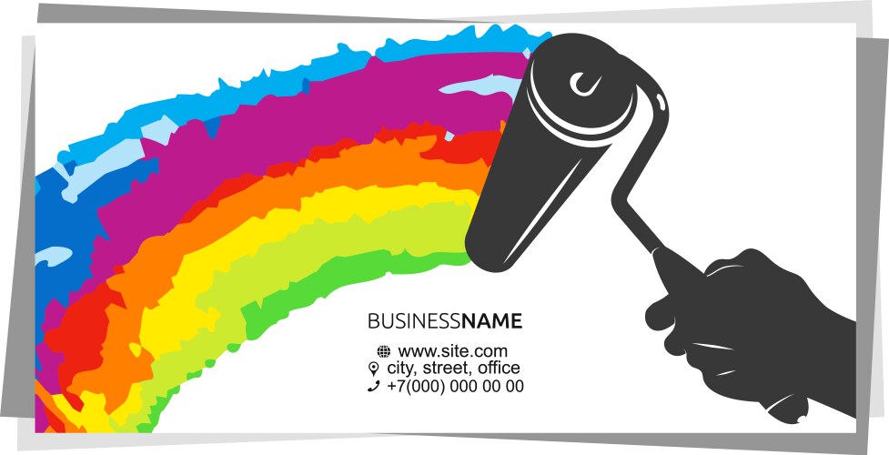 Painters Business Cards Vector Images (over 540)