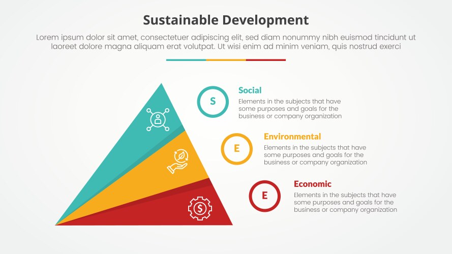 See sustainable development infographic concept Vector Image