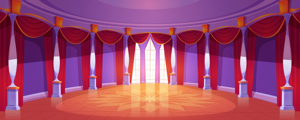 Palace room royal castle ballroom interior Vector Image