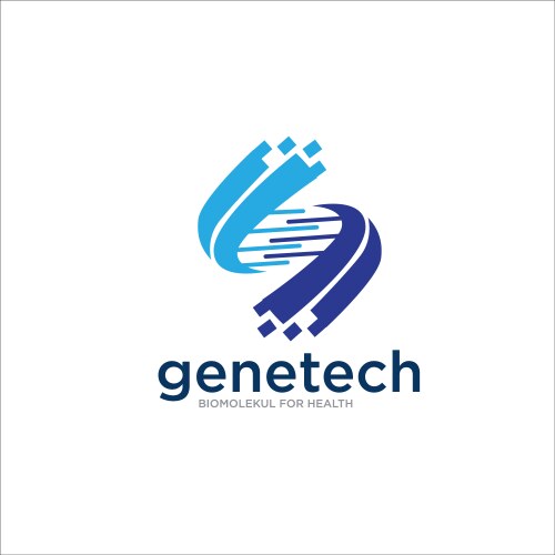 Bio tech molecule logo designs for dna medical Vector Image