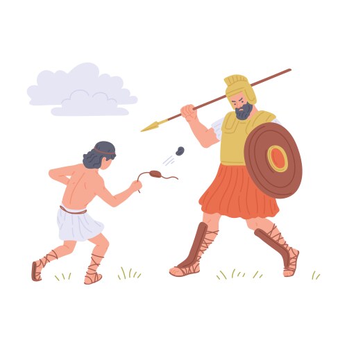 David and Goliath Bible Vector Images (92)