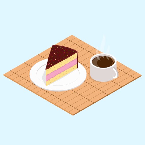 Cafe cake Royalty Free Vector Image - VectorStock