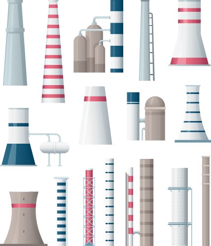 Industrial factory background exterior building Vector Image