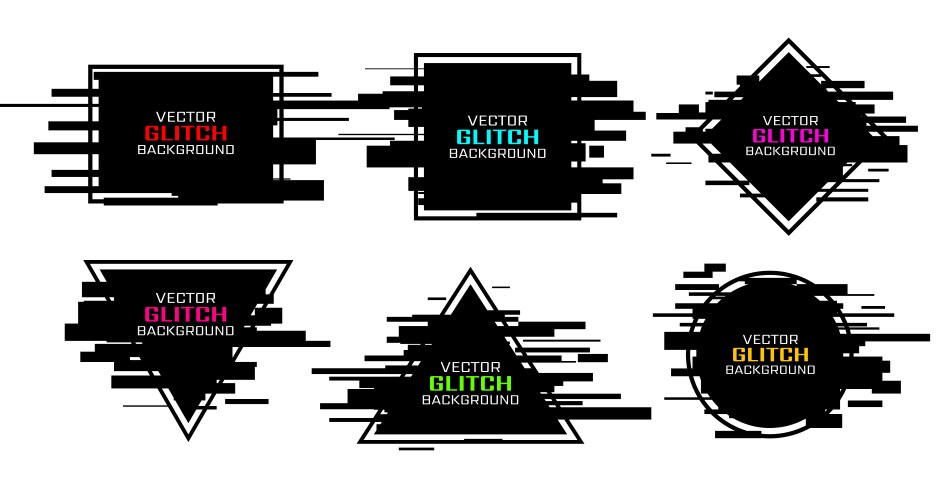Cyberpunk decals set of stickers Royalty Free Vector Image