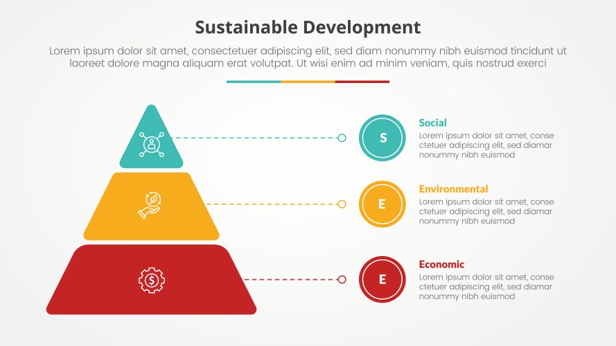 See sustainable development infographic concept Vector Image