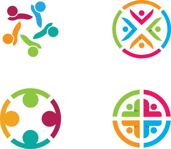 Community engagement red gradient concept icon Vector Image